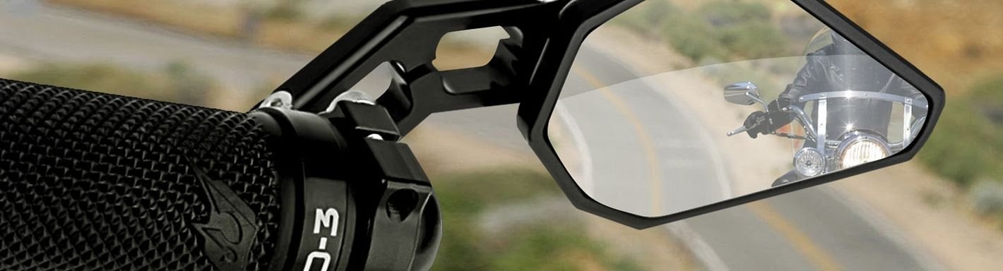 Motorcycle Mirrors - Bar End, Clamp On, Folding, Universal | MOTORCYCLEiD