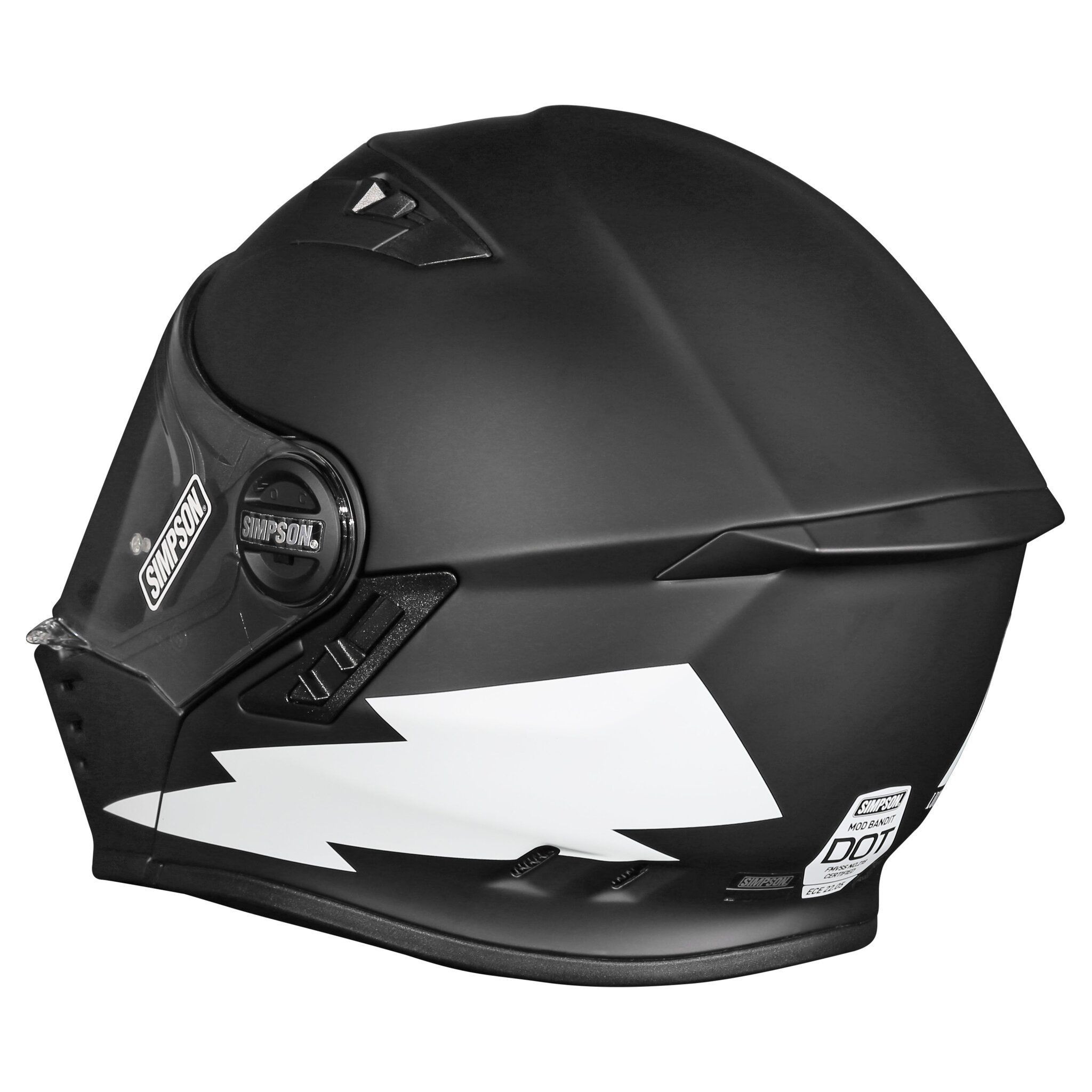 Simpson Motorcycle® M59392X - LTS Bandit USA Lucifer Modular Helmet ...